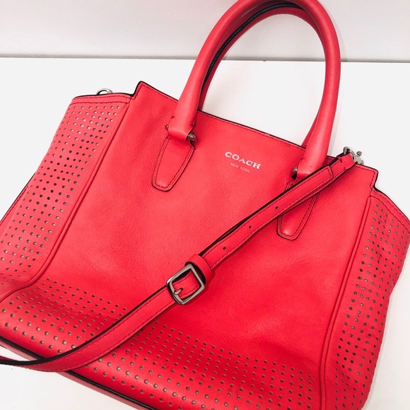 Coach | Bags | Coach Leather Peach Satchel | Poshmark